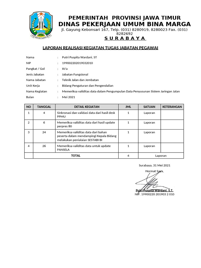 Form Laporan MEI | PDF