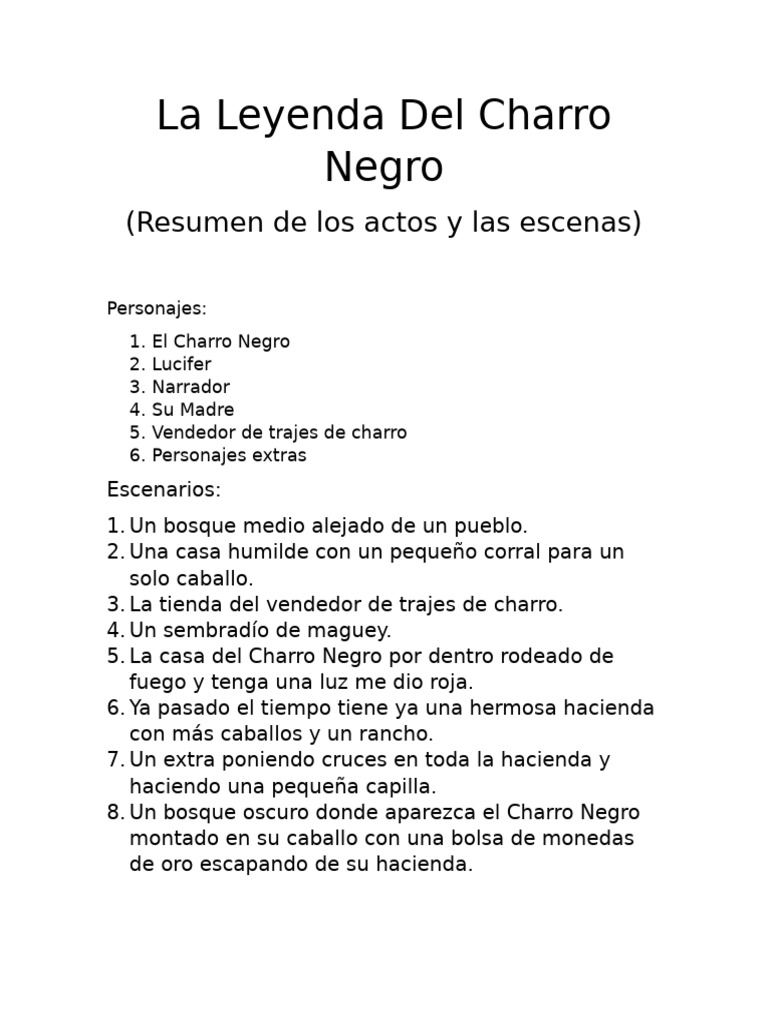La Leyenda Del Charro Negro | PDF | Novela negra, policíaca y suspenso | Poesía