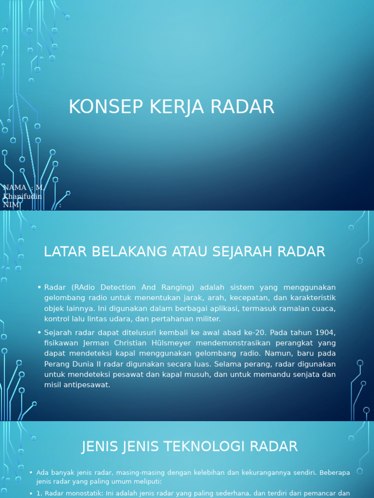 Uas PSD Konsep Kerja Radar | PDF