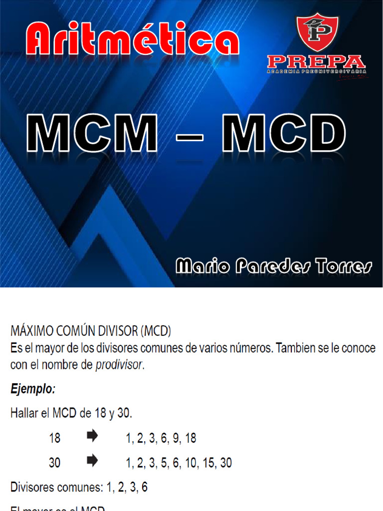 4.TEORIA-MCM-MCD | PDF