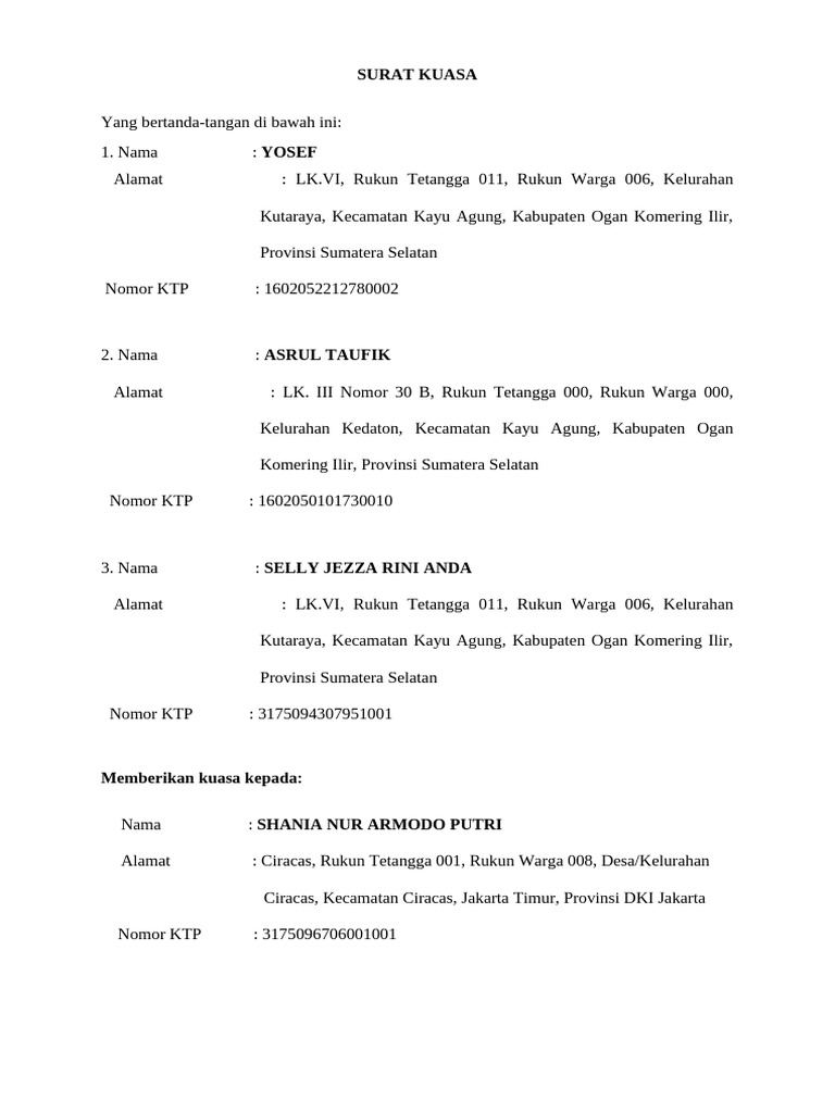 Revisi Ke 2 Surat Kuasa TTD Cv. Aa Brothers Dua | PDF