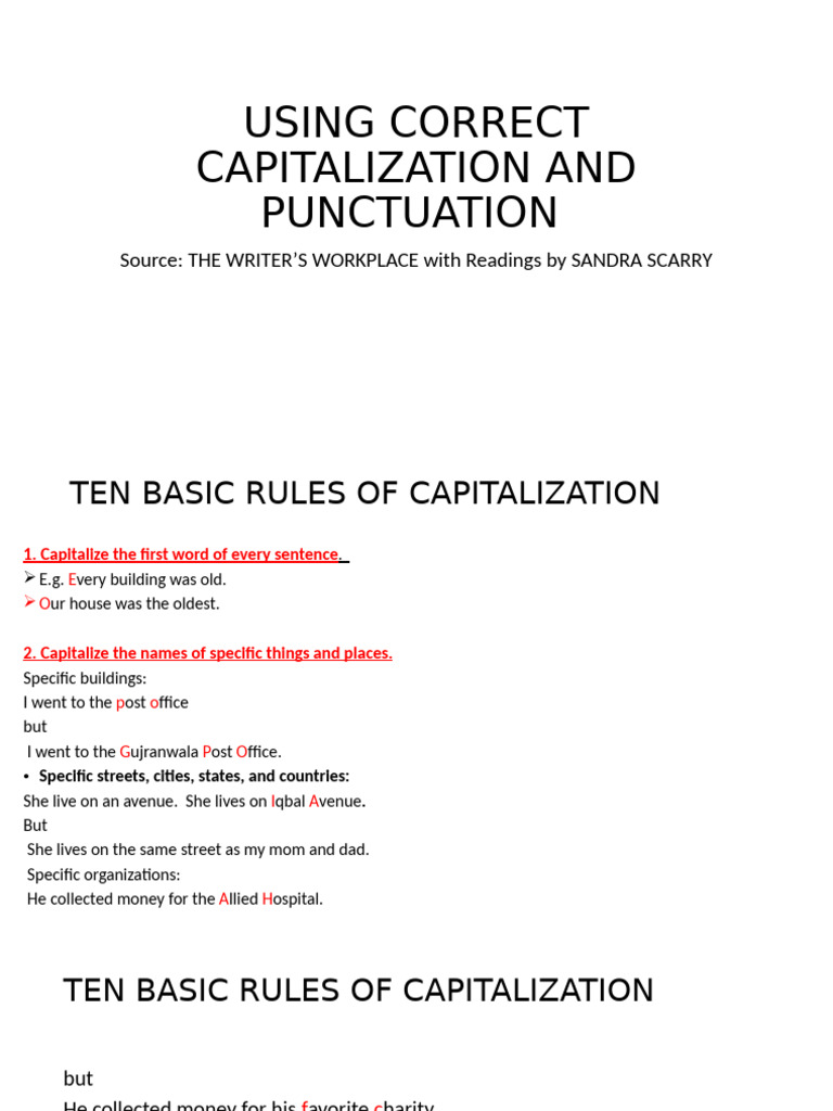 Punctuation Rules | PDF