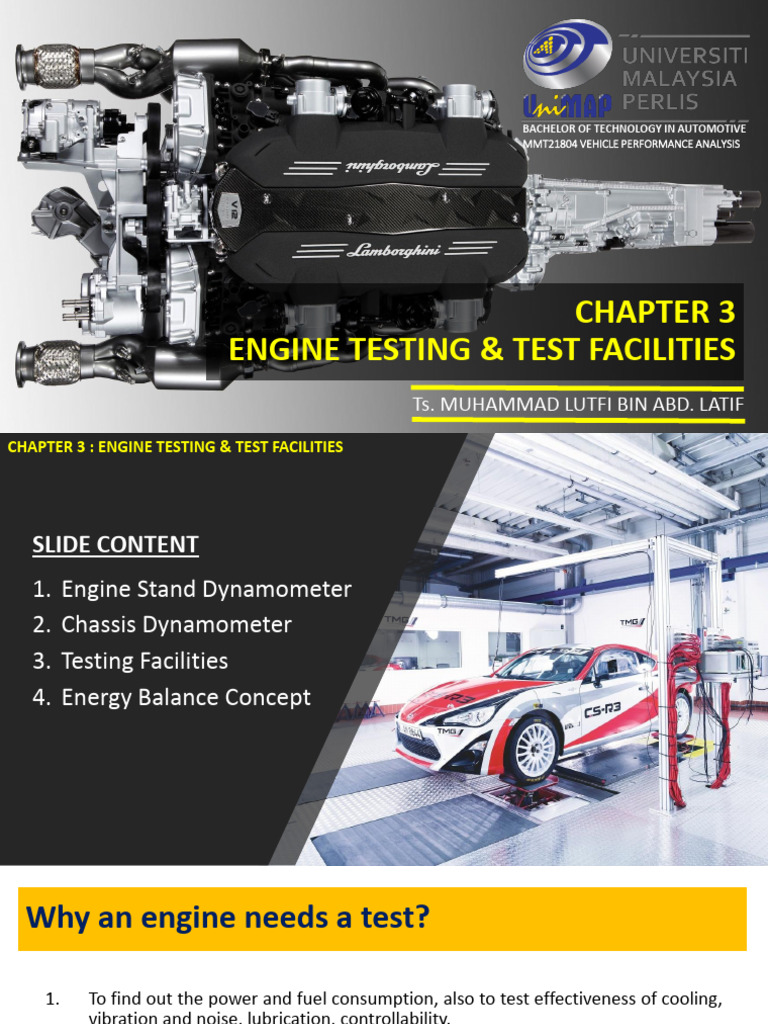 Chapter 3 Engine Testing and Test Facilities | PDF