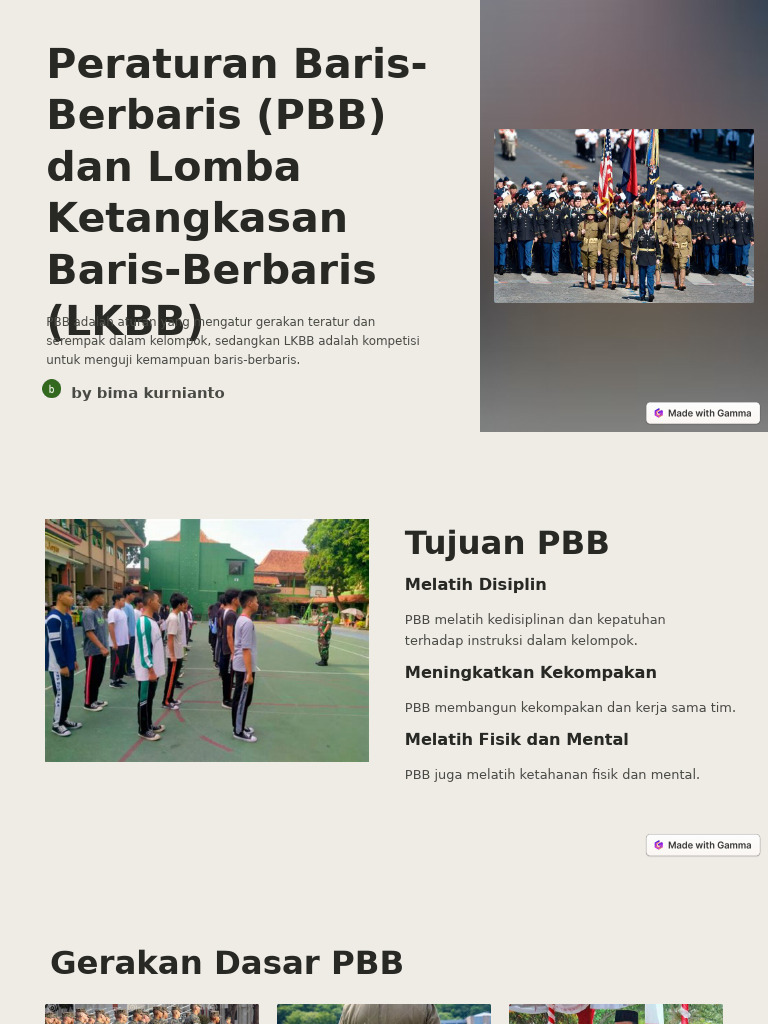Peraturan Baris Berbaris PBB Dan Lomba Ketangkasan Baris Berbaris LKBB ...