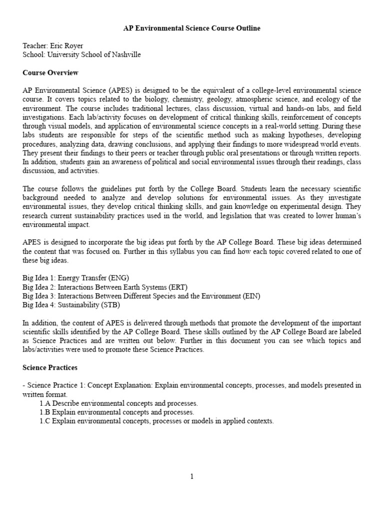 Course Outline | PDF