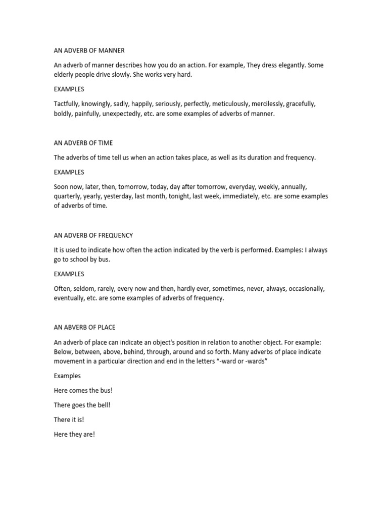 An Adverb of Manner | PDF