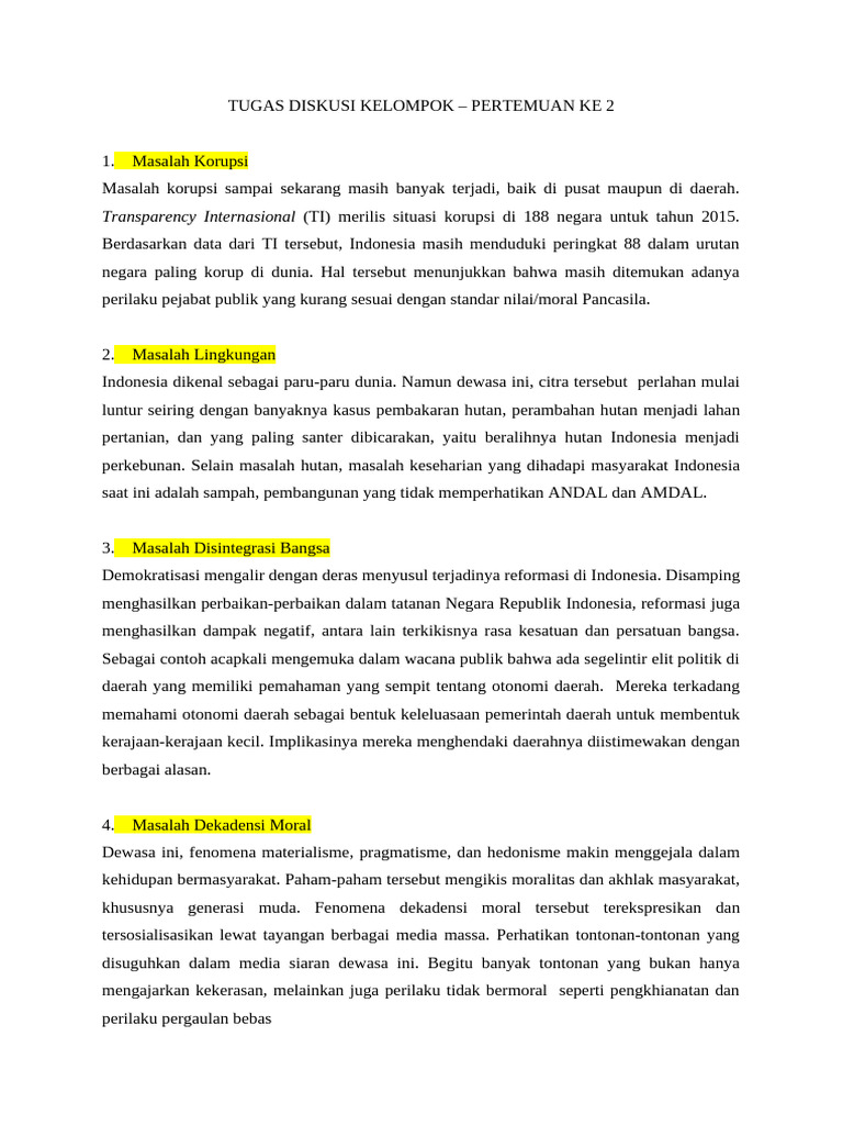 Tugas Diskusi Kelompok | PDF Tugas Diskusi Kelompok | PDF
