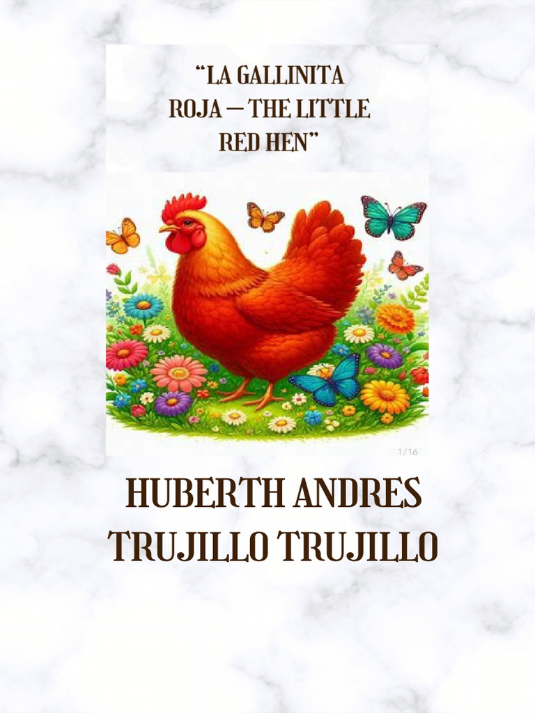 Guía Pedagógica La Gallinita Roja " The litle red hen" | PDF