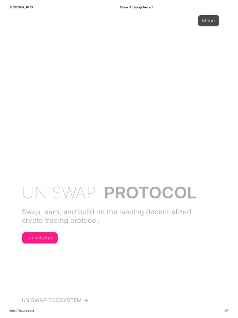 Home - Uniswap Protocol | PDF