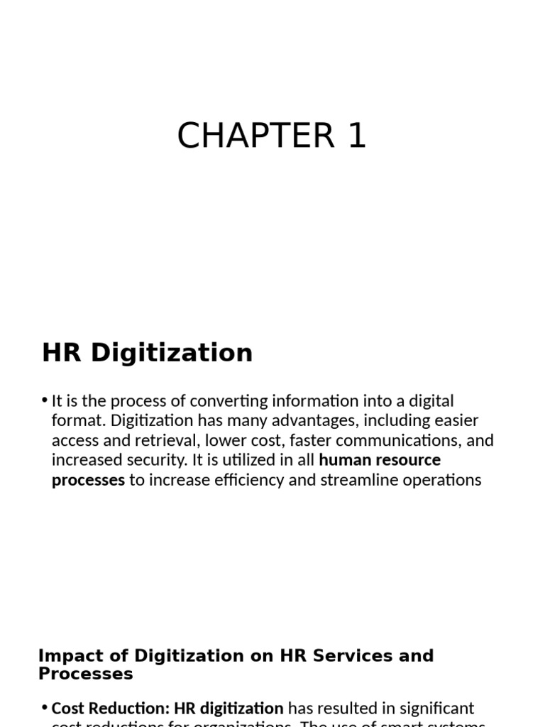 Chapter 1 Hris | PDF