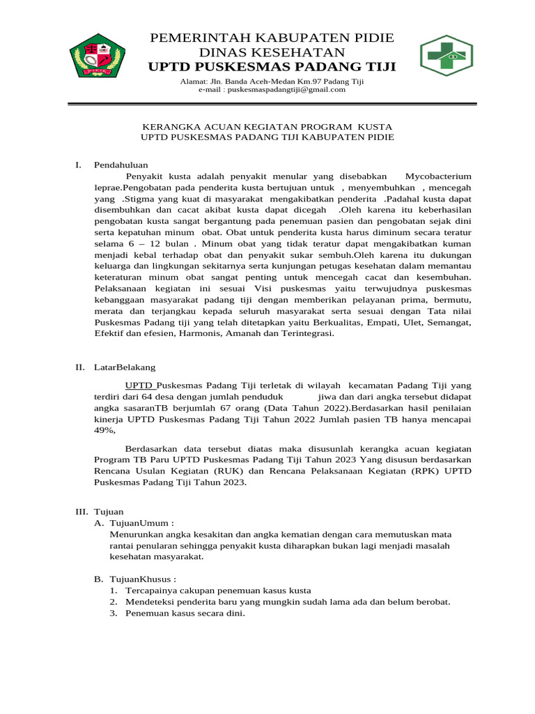 KAK Program Kusta | PDF