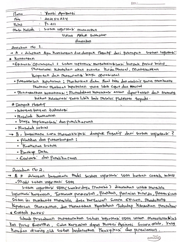 UAS SIM Yanti Apriyanti | PDF