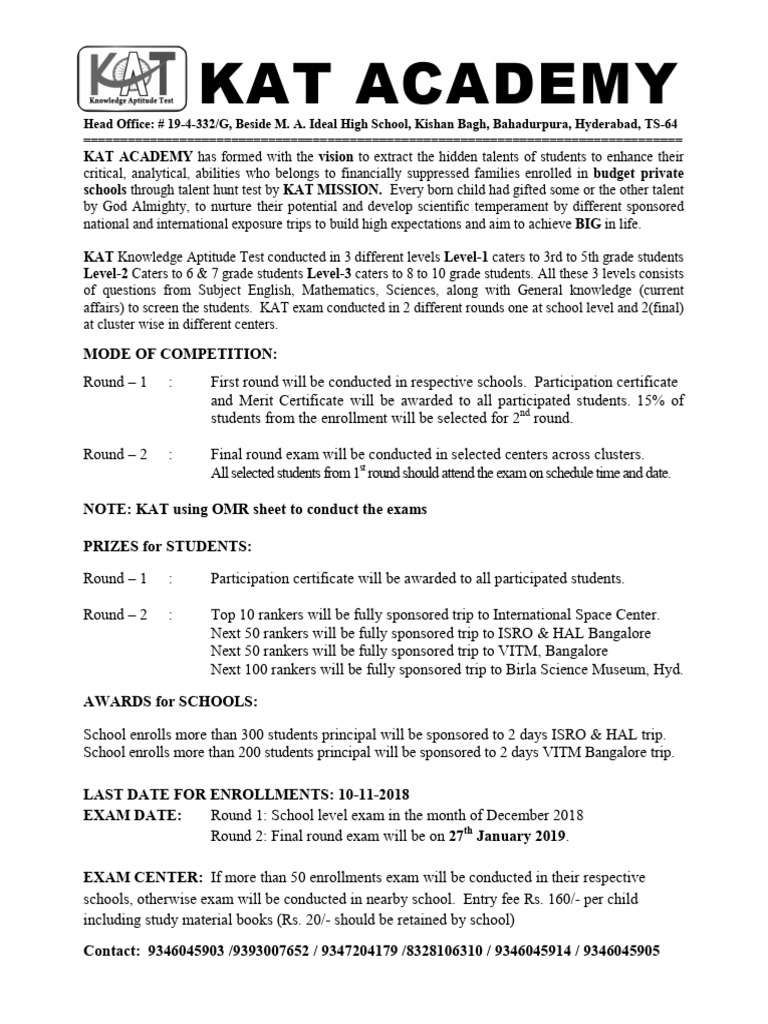 Kat Information | PDF