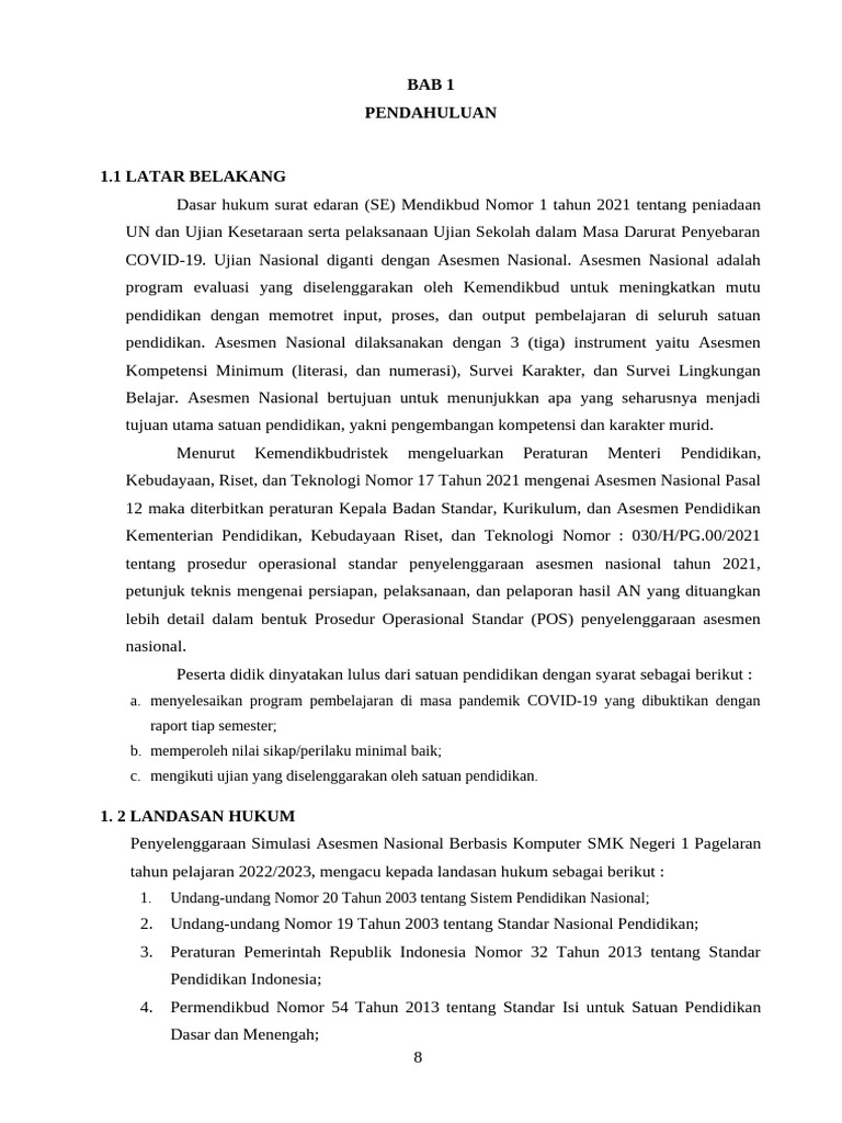 Isi Program Simulasi ANBK 2022 | PDF