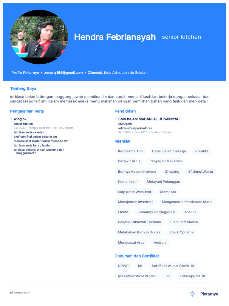 CV Hendra Febriansyah | PDF
