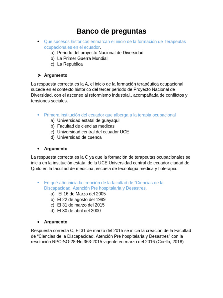 Banco de Preguntas | PDF