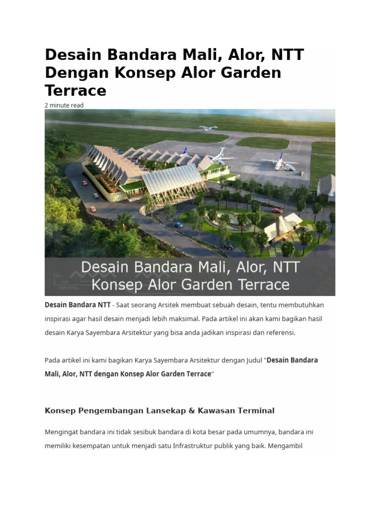 Desain Bandara Mali | PDF