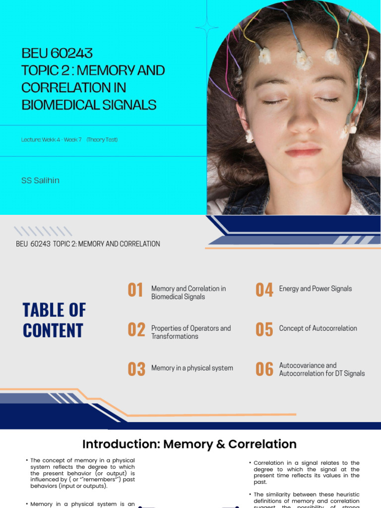 Biomedical Signal Analysis | PDF | Autocorrelation | Teaching Methods & Materials