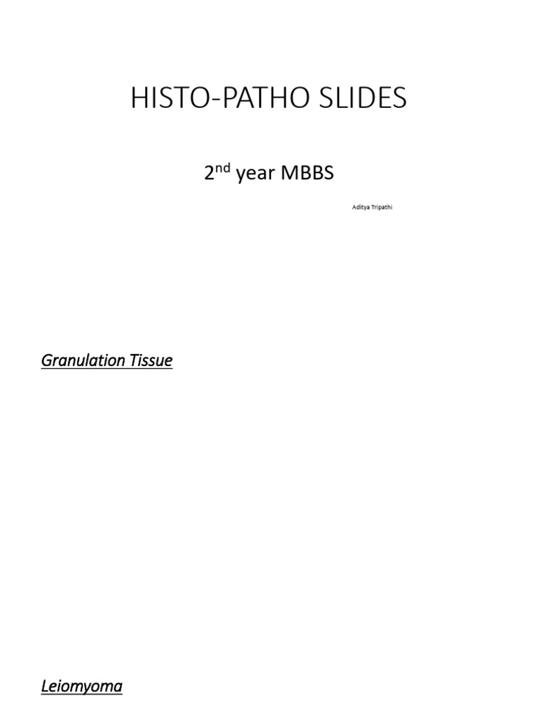 Histo Patho Slides | PDF