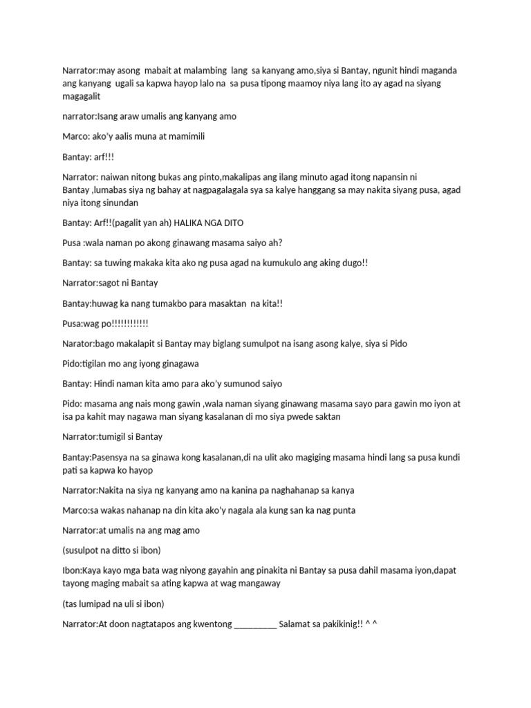 Filipino Script Writing | PDF