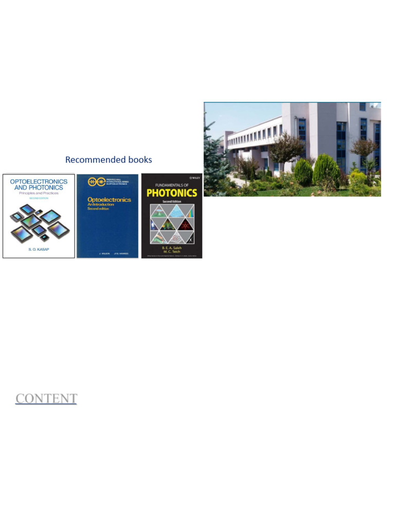 Optoelectronic Lecture 1 | PDF