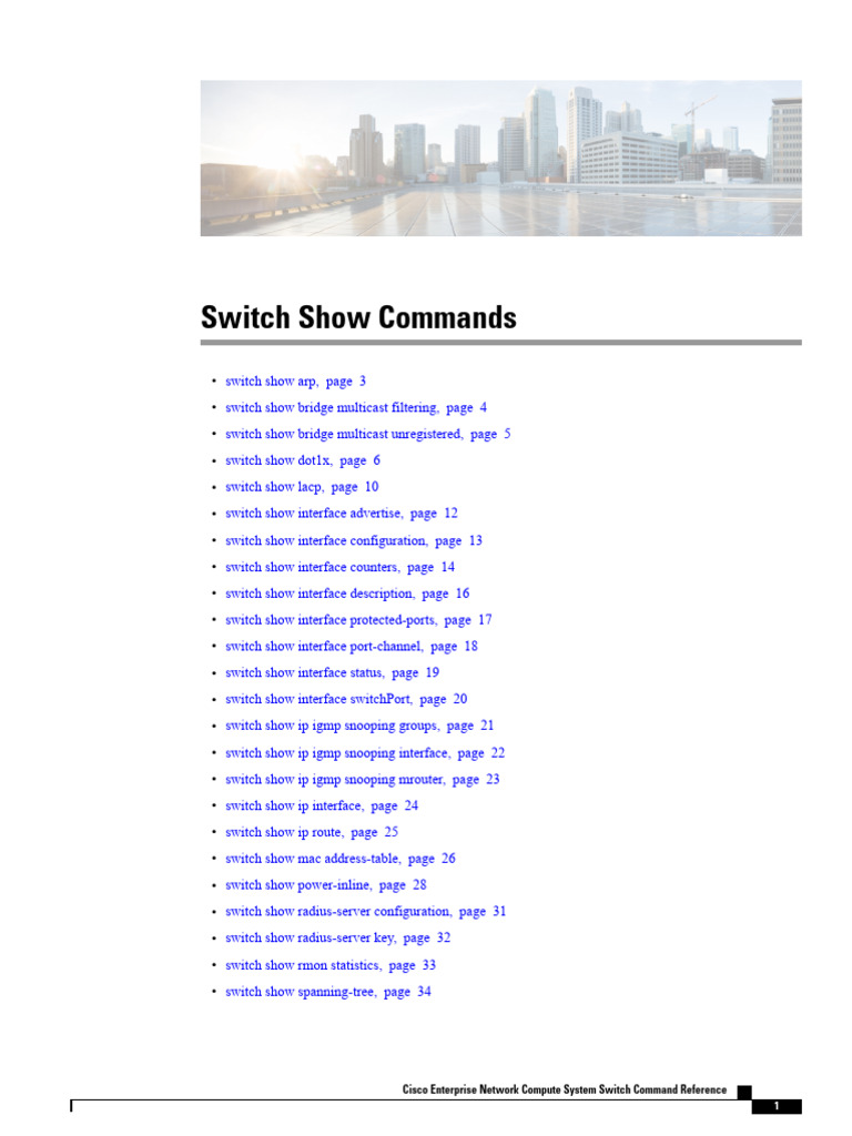 Switch Show Commands | PDF