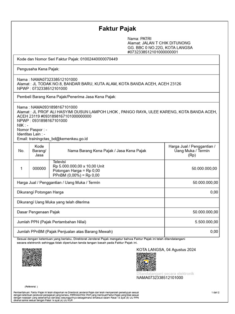 Output Tax Invoice | PDF