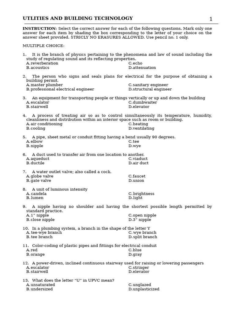 Util and Bldg Tech compilation | PDF