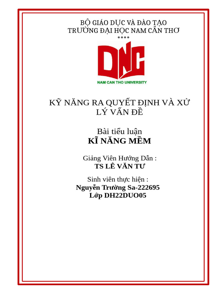 TIỂU LUẬN KNM | PDF