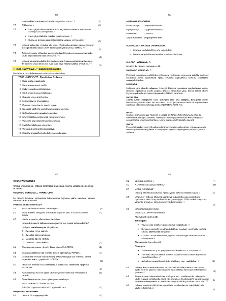 Yobe Nsizw'enye | PDF