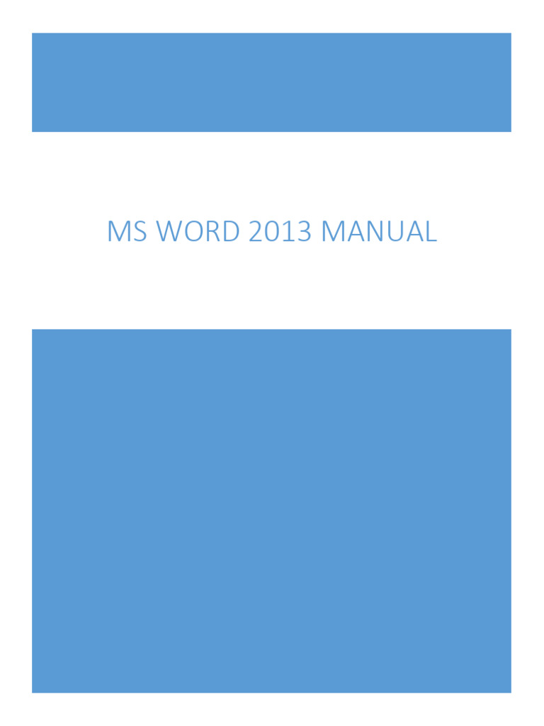Microsoft Word 2013 | PDF
