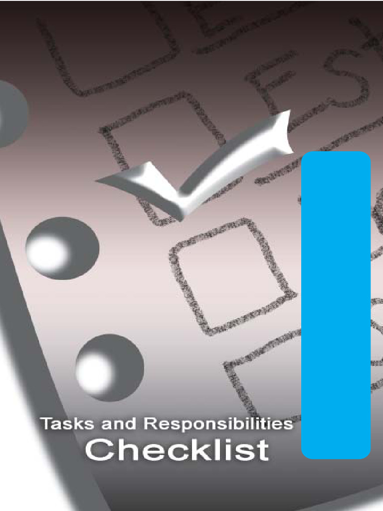 Tasks and Responsibilities Checklist A Simple Reference Guide To Action ...