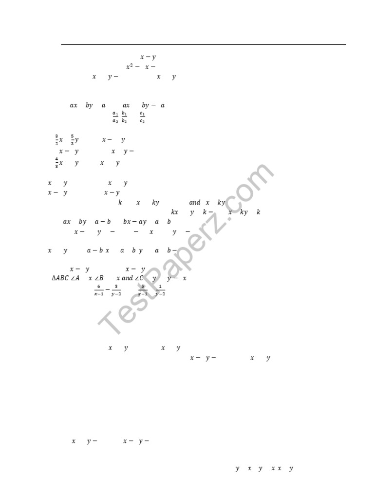 Asian School Linear Equations Sample Paper 2019 | PDF