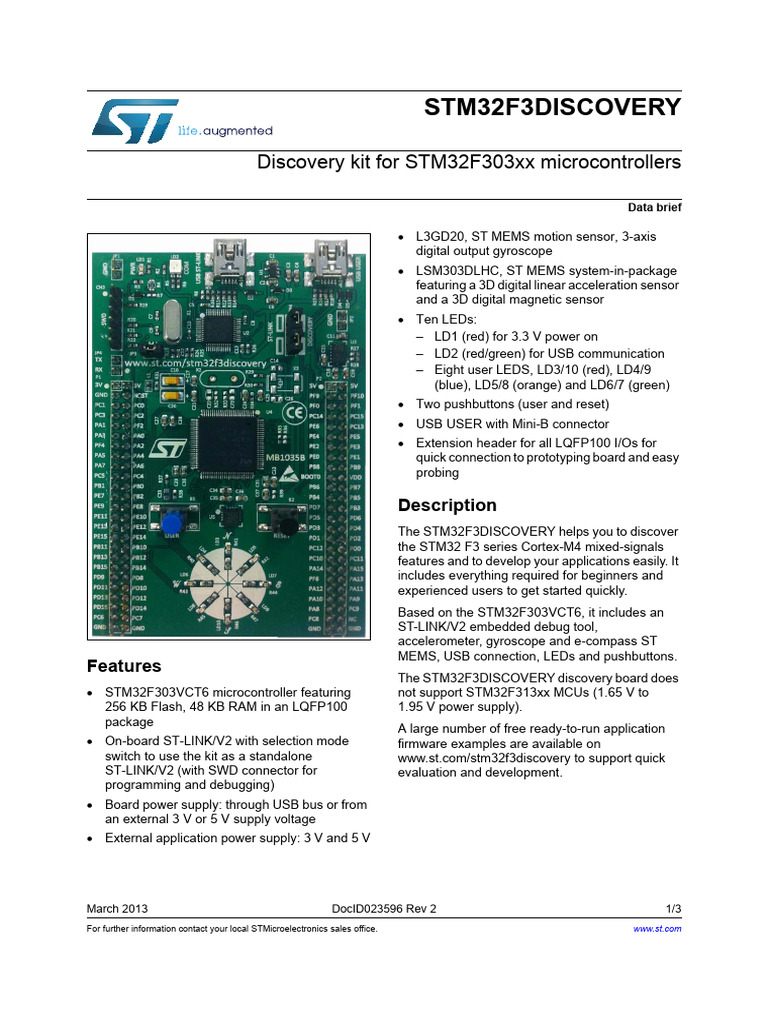 STM 32 F 3 Discovery | PDF