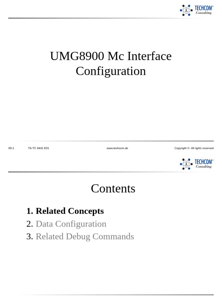 09 UMG8900 SSM160 MC Interface Data Configuration | PDF