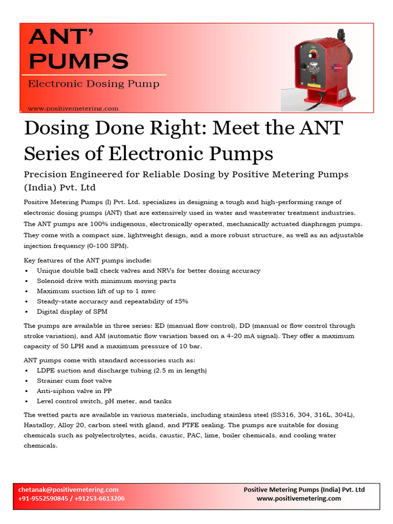 ANT Pumps Flyer | PDF