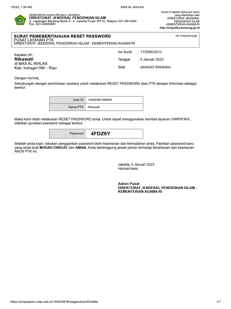 Mas Al Ikhlas Nika | PDF