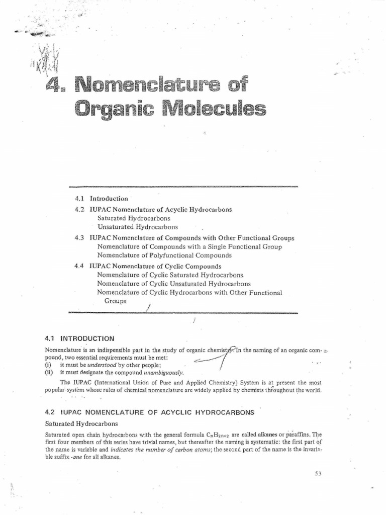Week 1 Module B Nomenclature Supplementary | PDF
