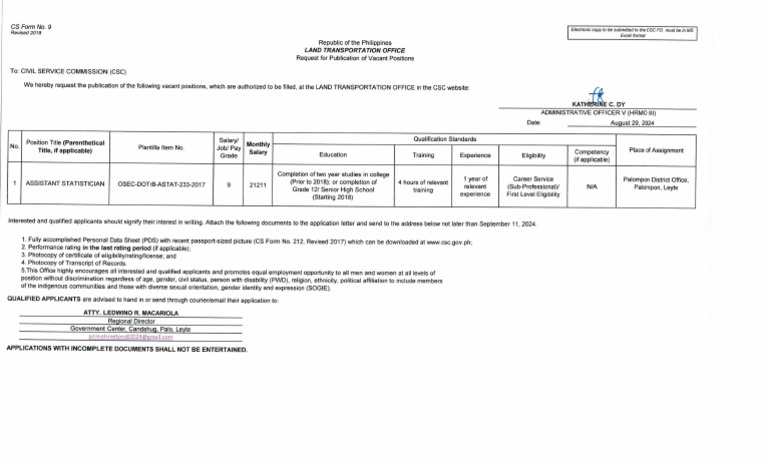 cs_form_no._9_request_for_publication_of_vacant_positions__august_29 ...
