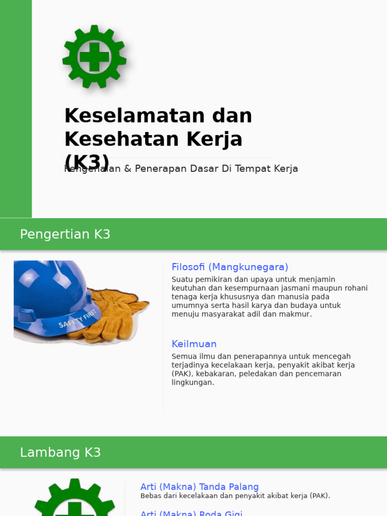 01 Dasar-Dasar Keselamatan Dan Kesehatan Kerja (K3) | PDF