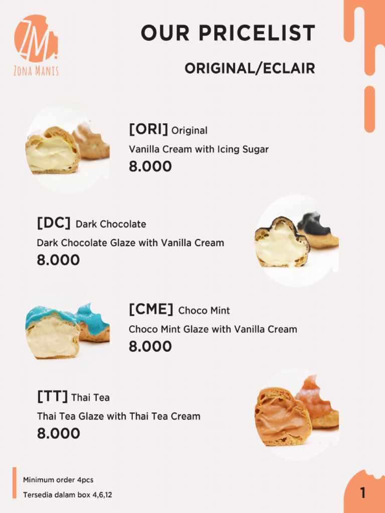 Pricelist Zona Manis | PDF