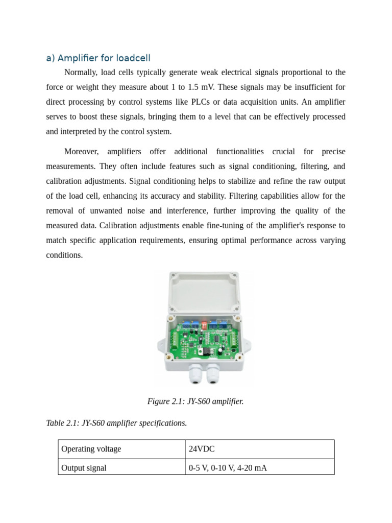 Amplifier For Loadcell | PDF