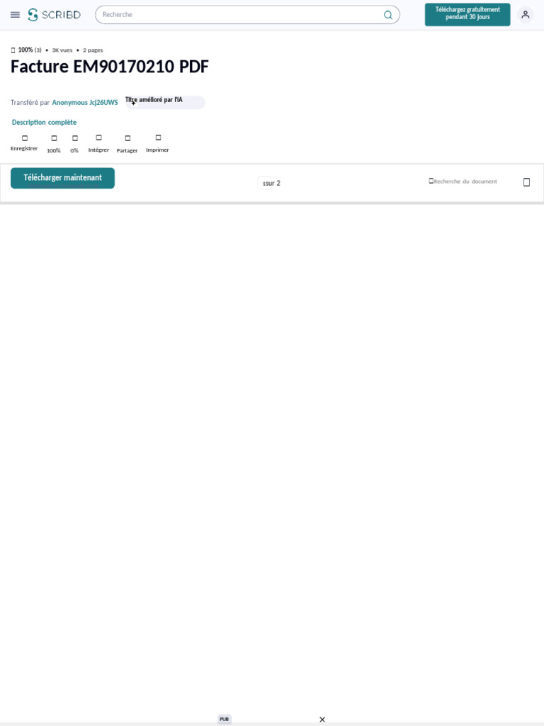 FR Scribd Com Document 397895815 facture-EM90170210-1 PDF | PDF
