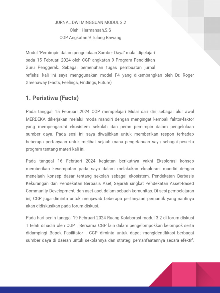 Jurnal Dwi Mingguan Modul 3.2 | PDF