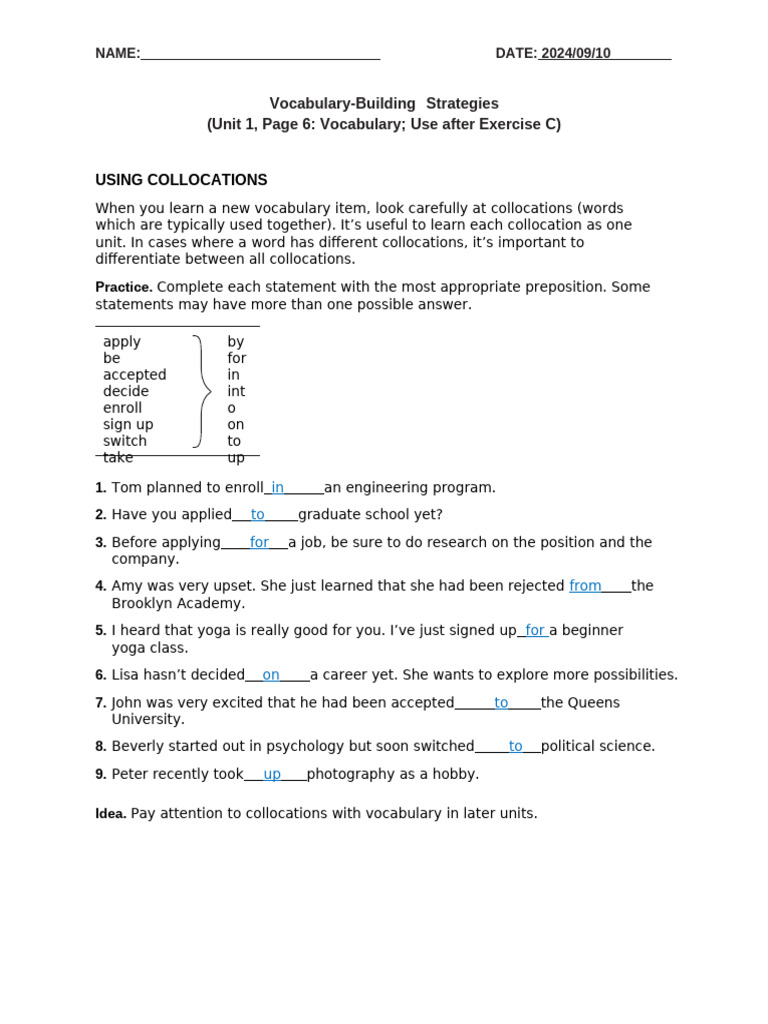 1.vocabulary Unit 1 | PDF | Language Arts & Discipline