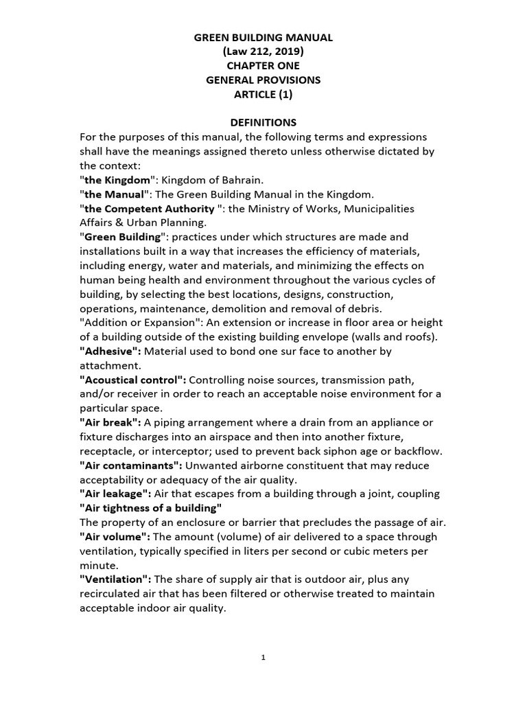 Green Building Code Eng 01.12.2021 PS AG v1.2 Master | PDF