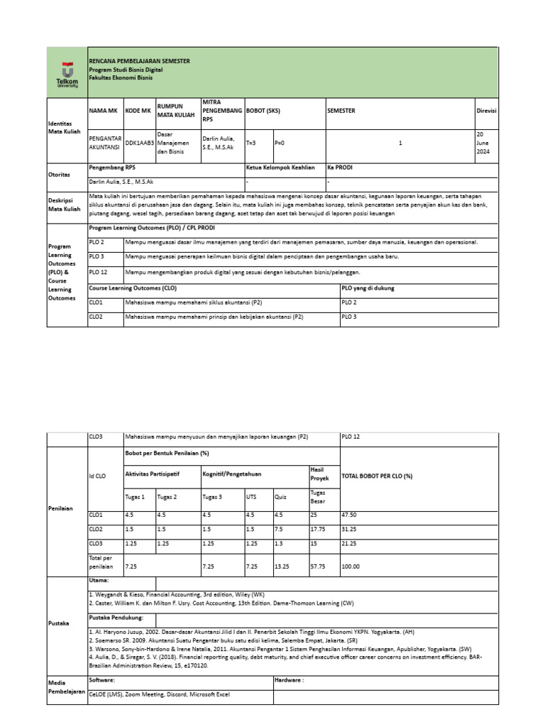(Final) Lampiran RPS | PDF