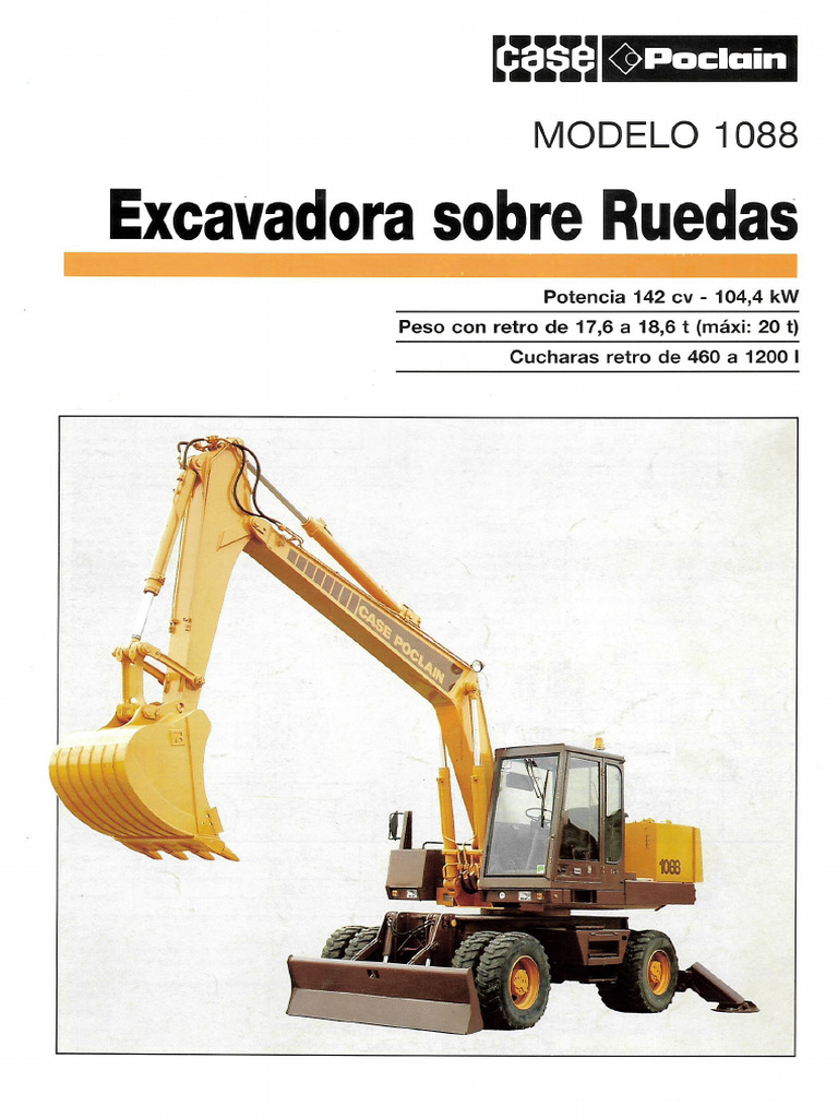 Catalogo Case Poclain 1088 Espanol | PDF