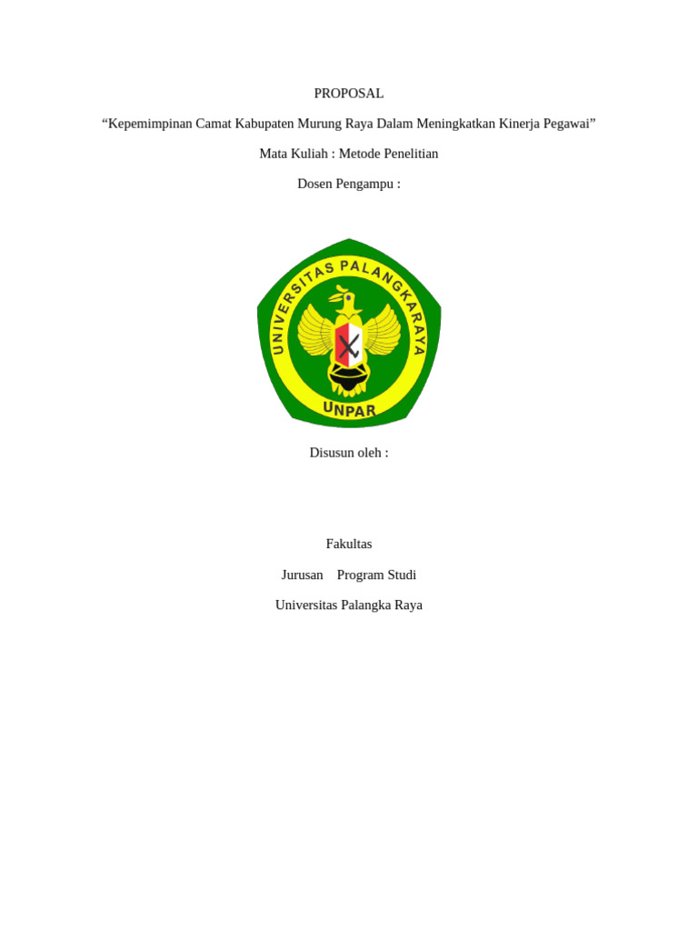 PROPOSAL Bab 1 | PDF