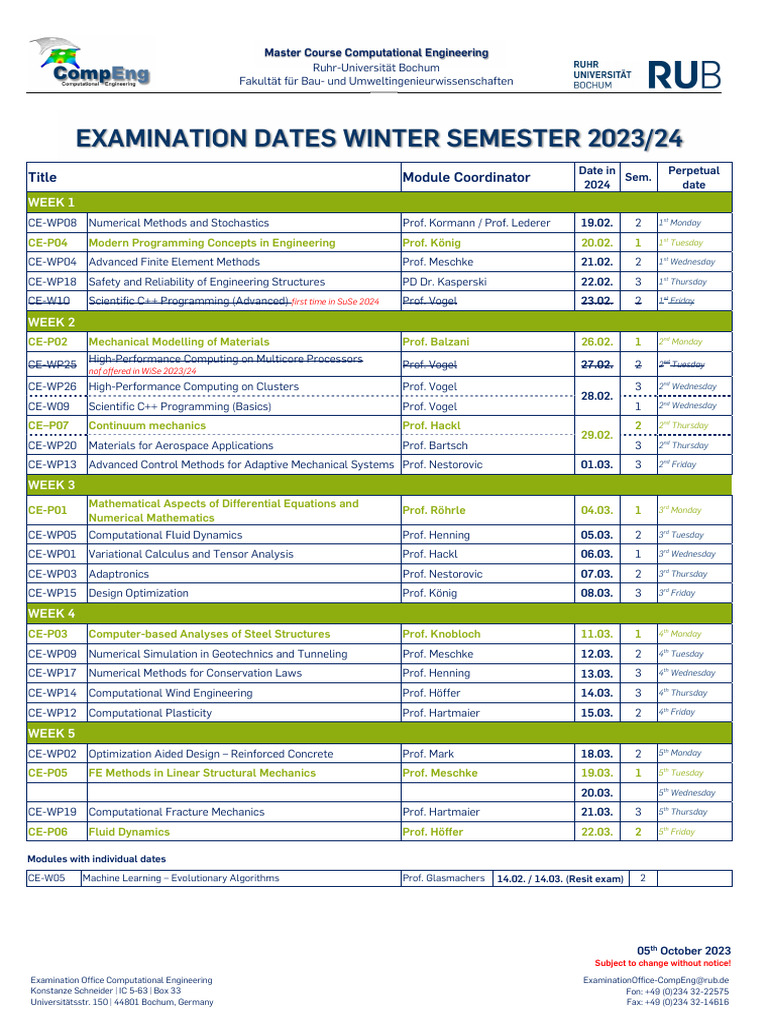 Examination Dates Wise2023-2024 | PDF | Mathematical Analysis | Applied ...